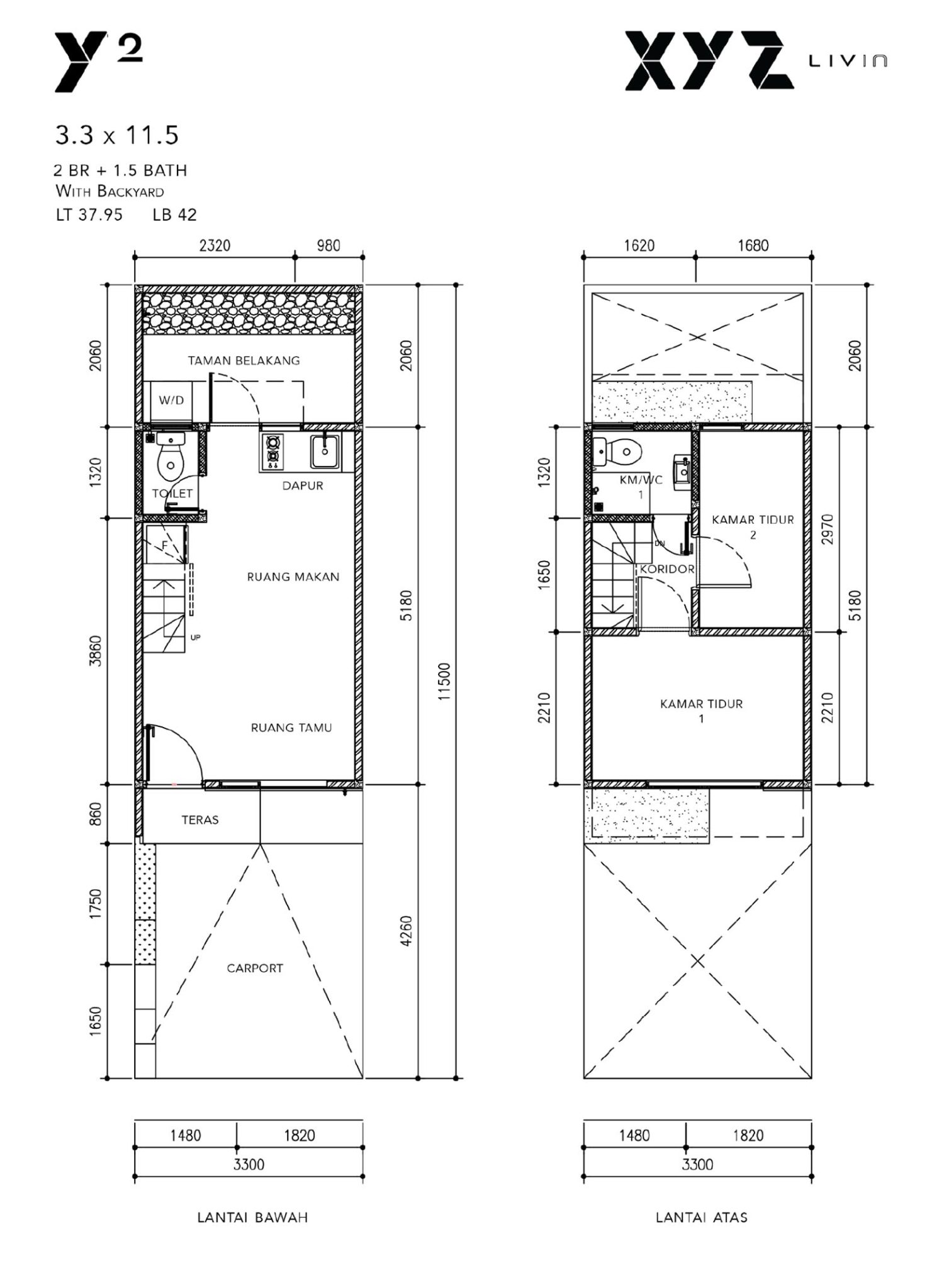 Tipe Y1 & Y2 Livin - Park Serpong By Lippo